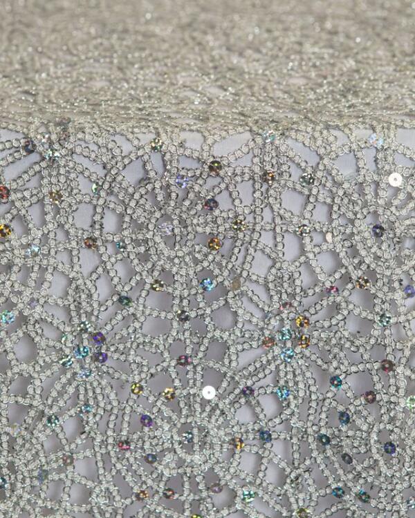 Parisian Lace Overlay: Silver